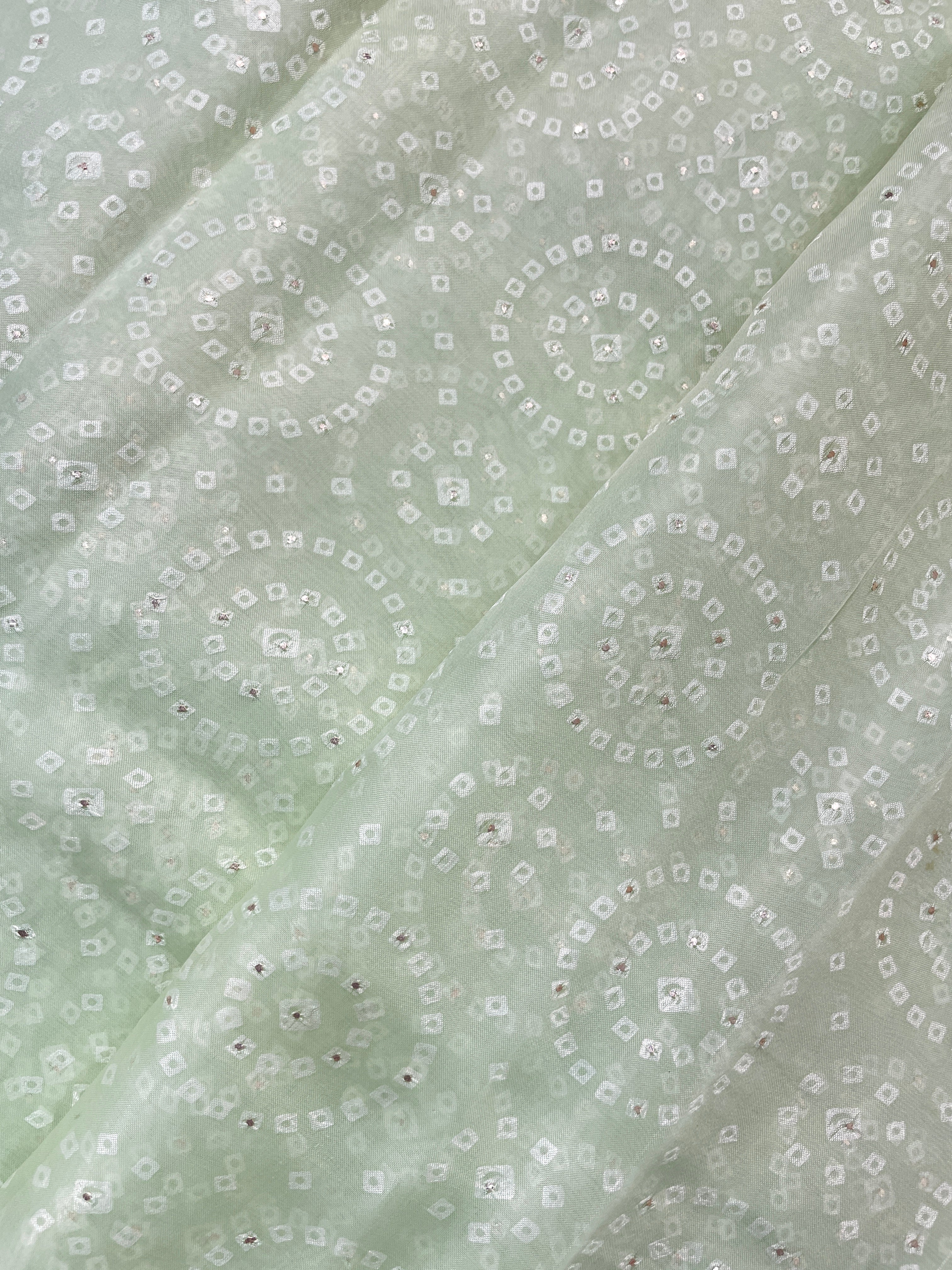 Perfect Luxurious Ethnic White Embroidery With Shiny Hand Mukesh Work ...